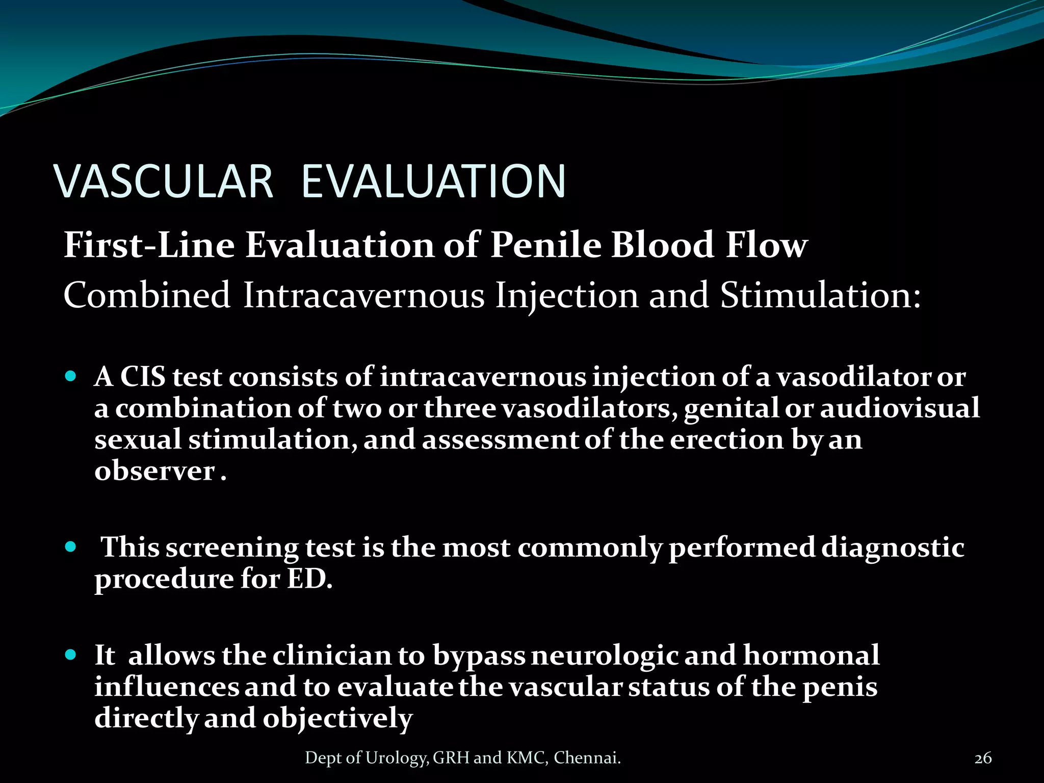 Penis ed- evaluation and non surgical management | PPT