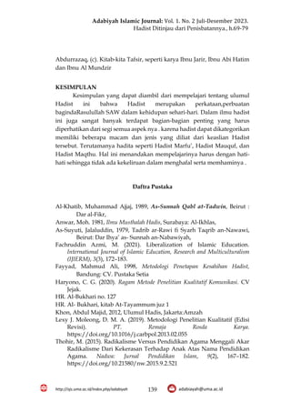 PEMBAGIAN hadits ditinjau dari segi penisbatan | PDF