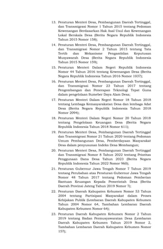 Perkades No 3 Tahun 2023 | PDF