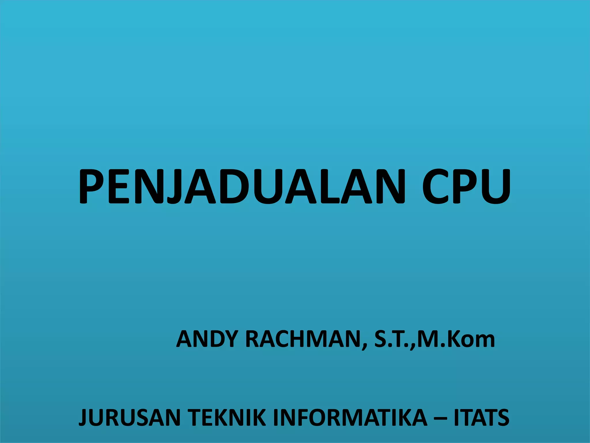Penjadualan cpu andy | PDF