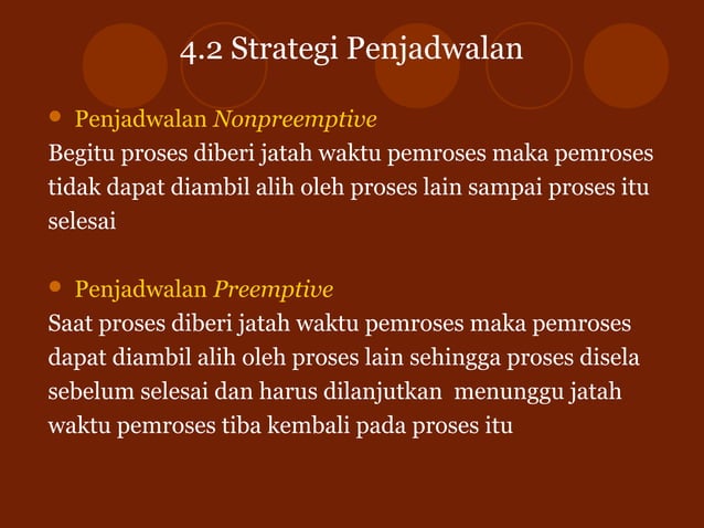 Penjadwalan proses | PPT