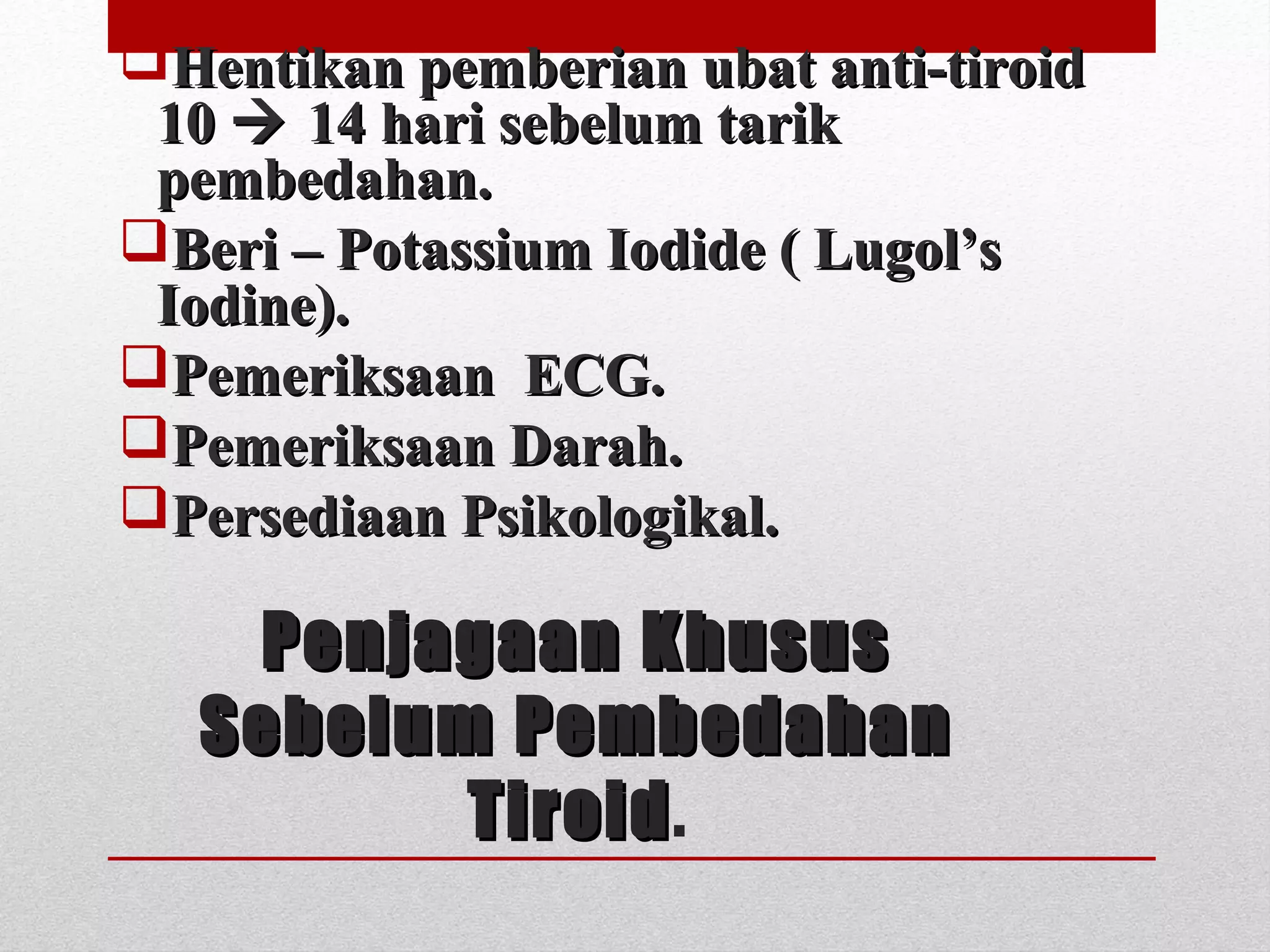 PENJAGAAN SEBELUM DAN SELEPAS PEMBEDAHAN SECARA KHUSUS | PPT