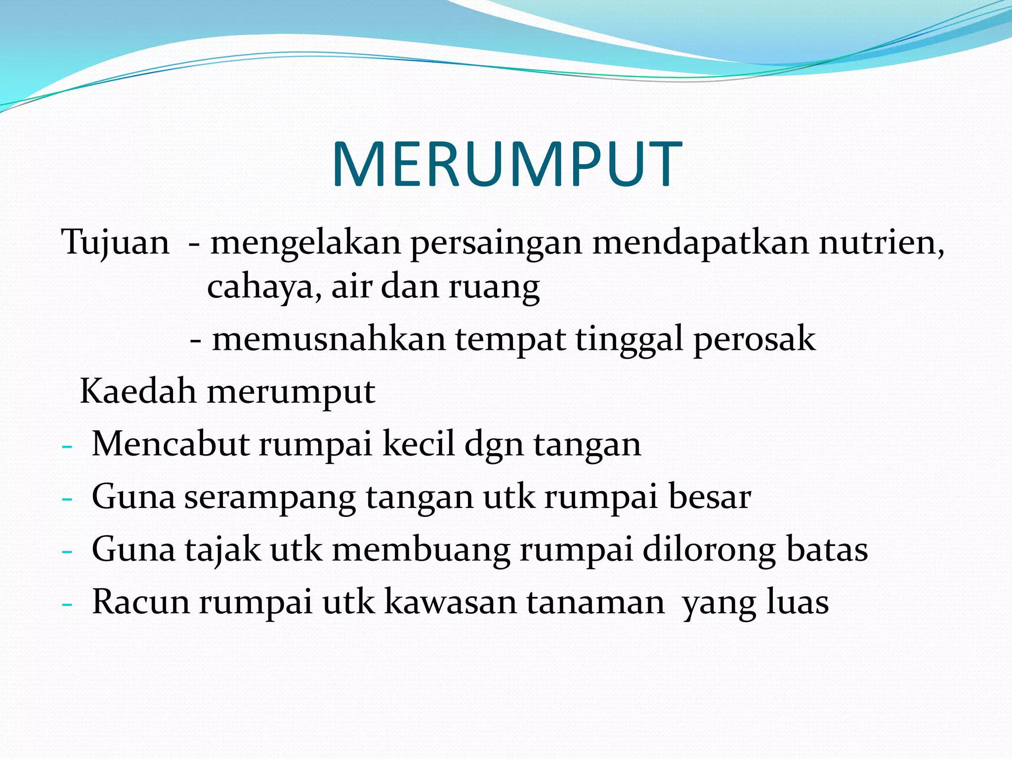 Penjagaan tanaman ting 1 | PPTX