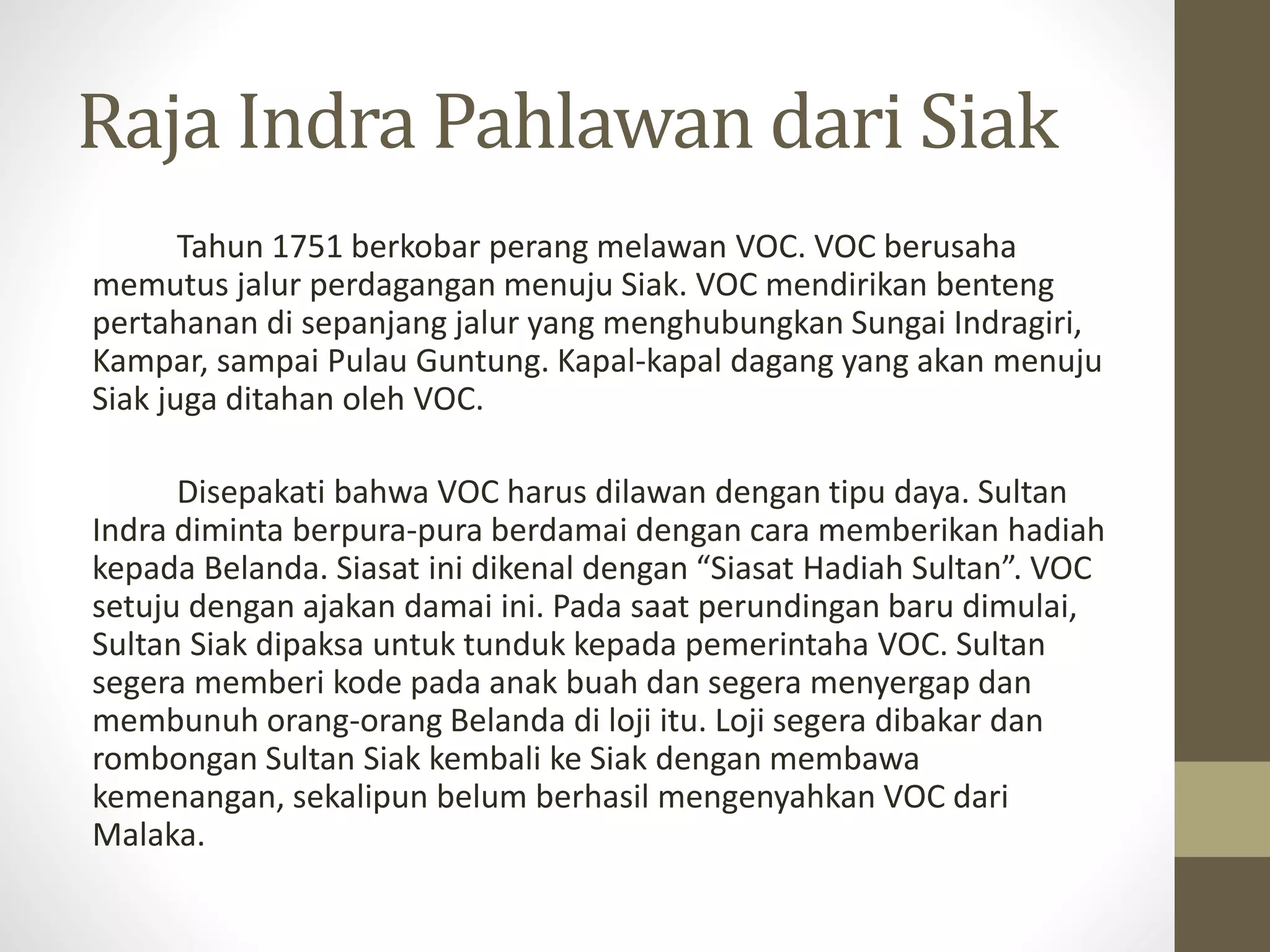 Penjajahan VOC dan Reaksi Bangsa Indonesia | PPTX