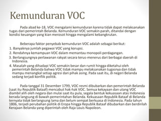 Penjajahan VOC dan Reaksi Bangsa Indonesia | PPTX