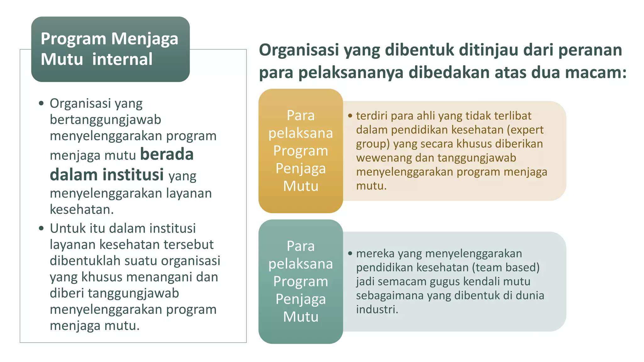 Penjaminan mutu dalam pelayanan kesehatan (quality assurance) | PPTX