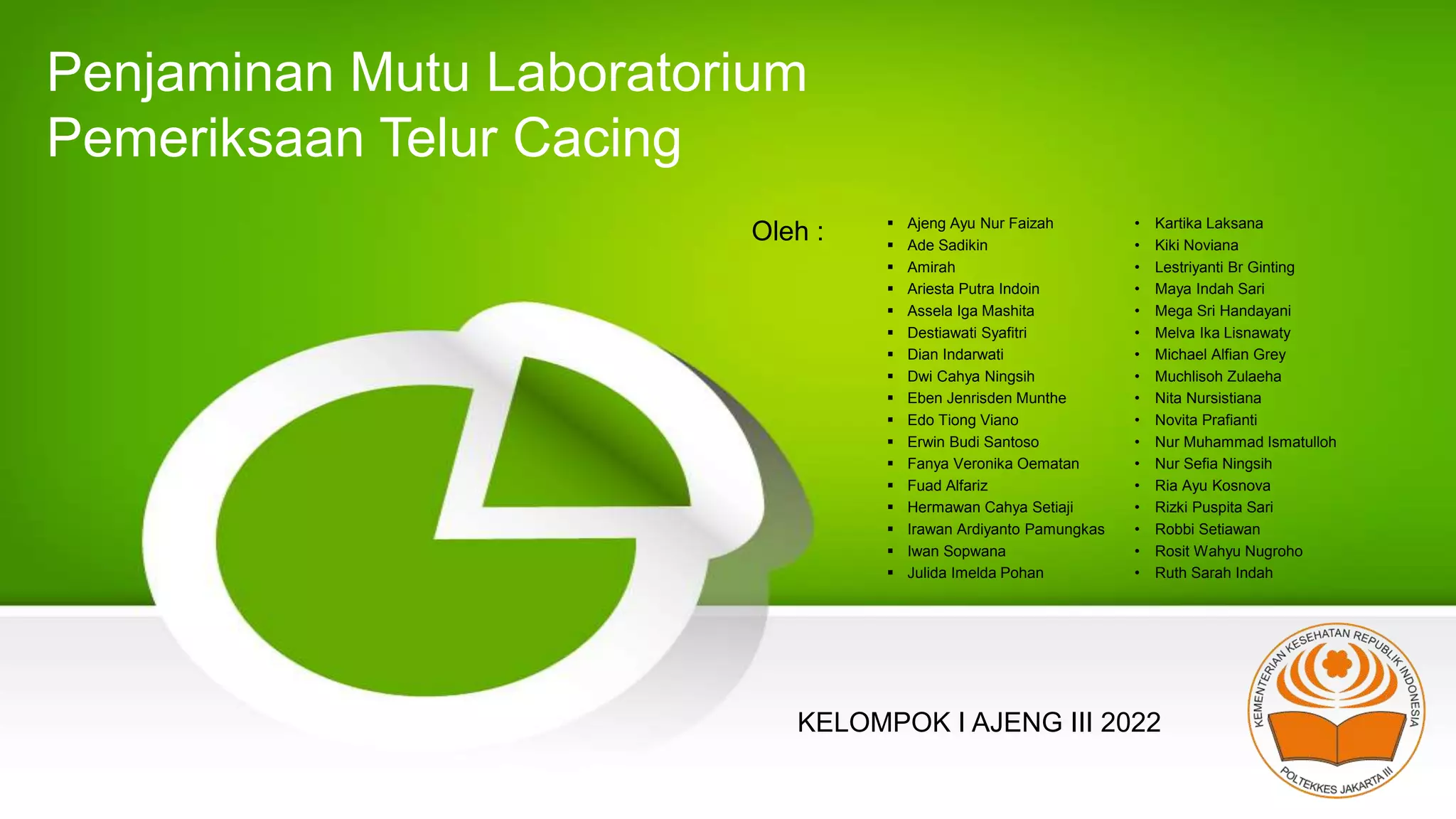 PENJAMINAN MUTU PEM TELUR CACING KELOMPOK 1.pptx