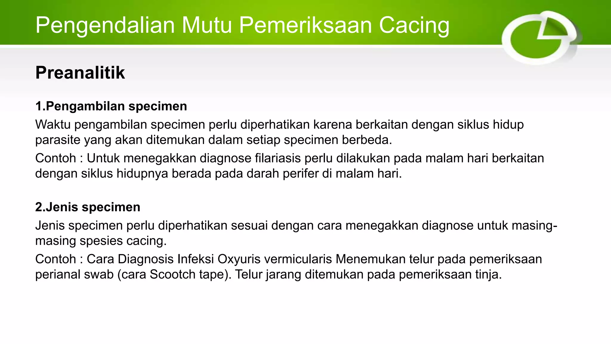 PENJAMINAN MUTU PEM TELUR CACING KELOMPOK 1.pptx