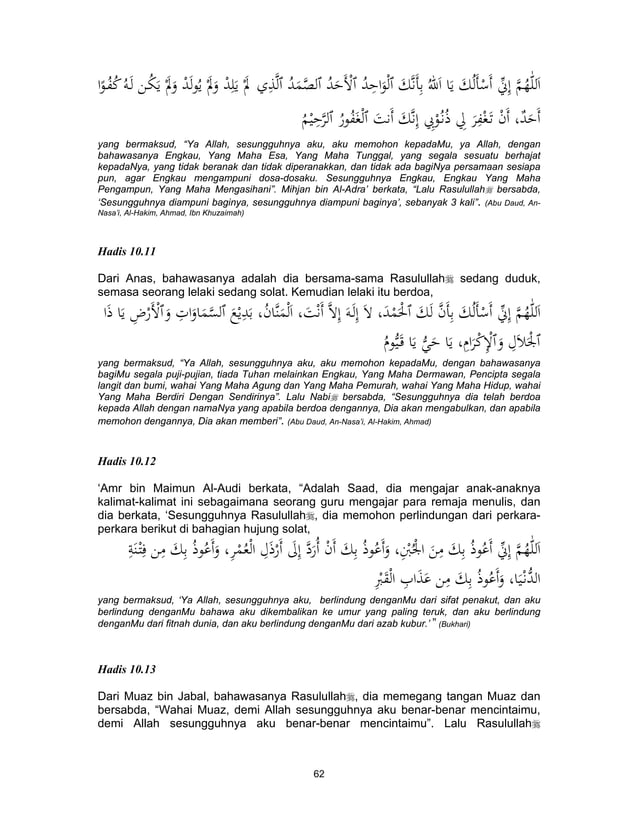 Penjelasan Bacaan Dalam Solat 10. Doa Sebelum Salam | PDF