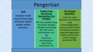 penjelasan-cuti-format-baru berdssarkan peratiran bkn | PPT