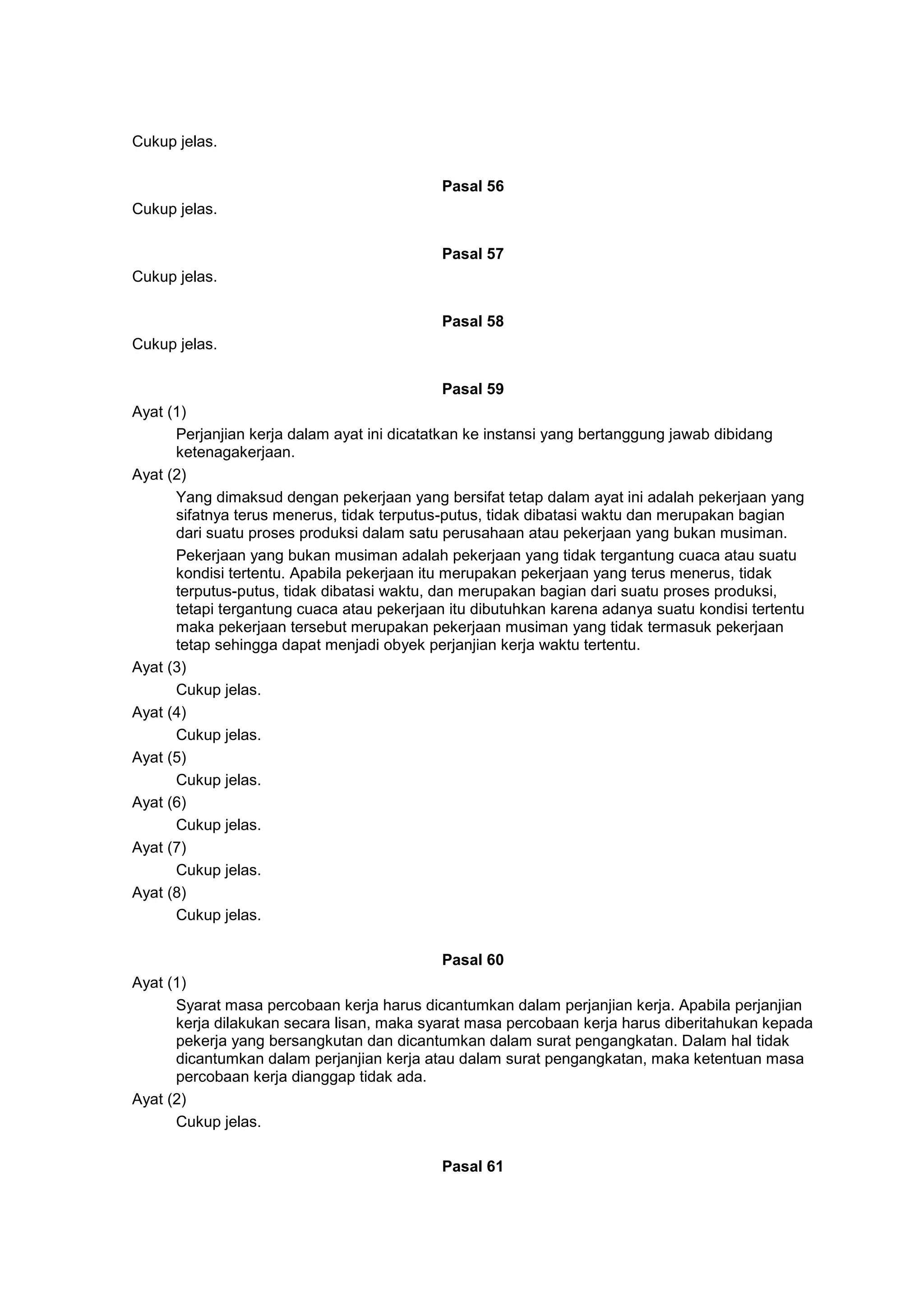 Penjelasan Uu No.13 Th.2003 (Ketenagakerjaan) | PDF