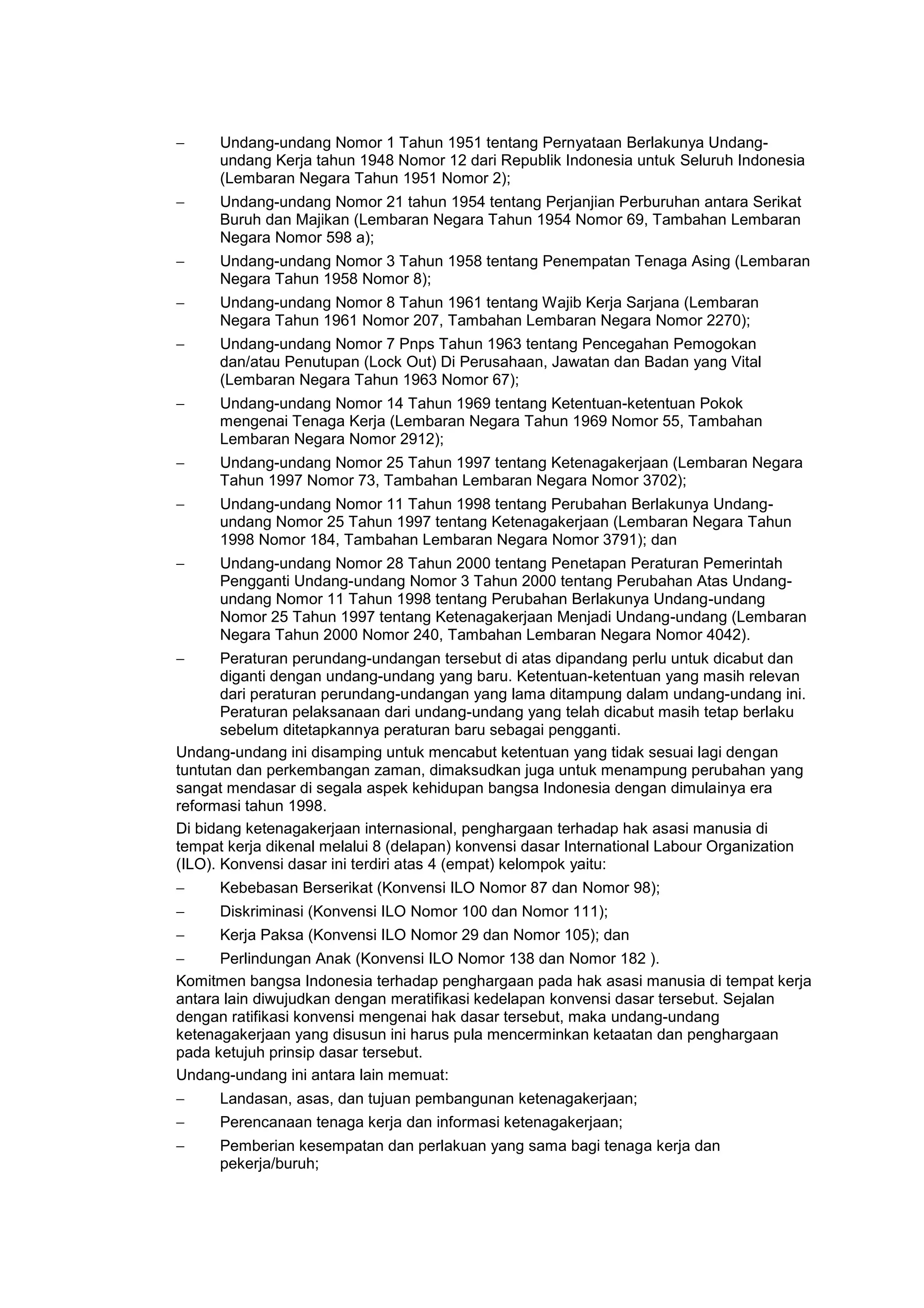 Penjelasan Uu No.13 Th.2003 (Ketenagakerjaan) | PDF
