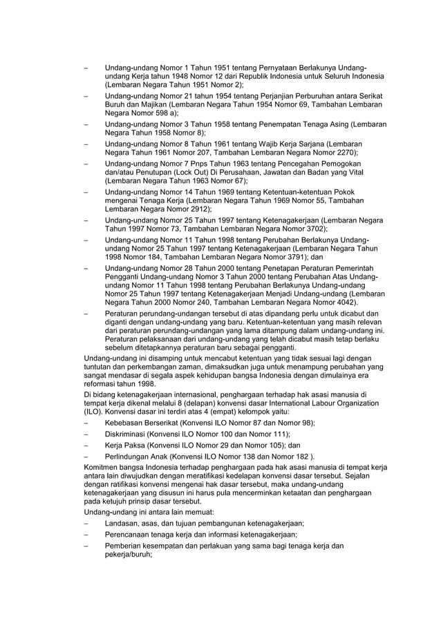 Penjelasan Uu No.13 Th.2003 (Ketenagakerjaan) | PDF