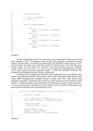 cara membuat kalkulator dengan C# | PDF