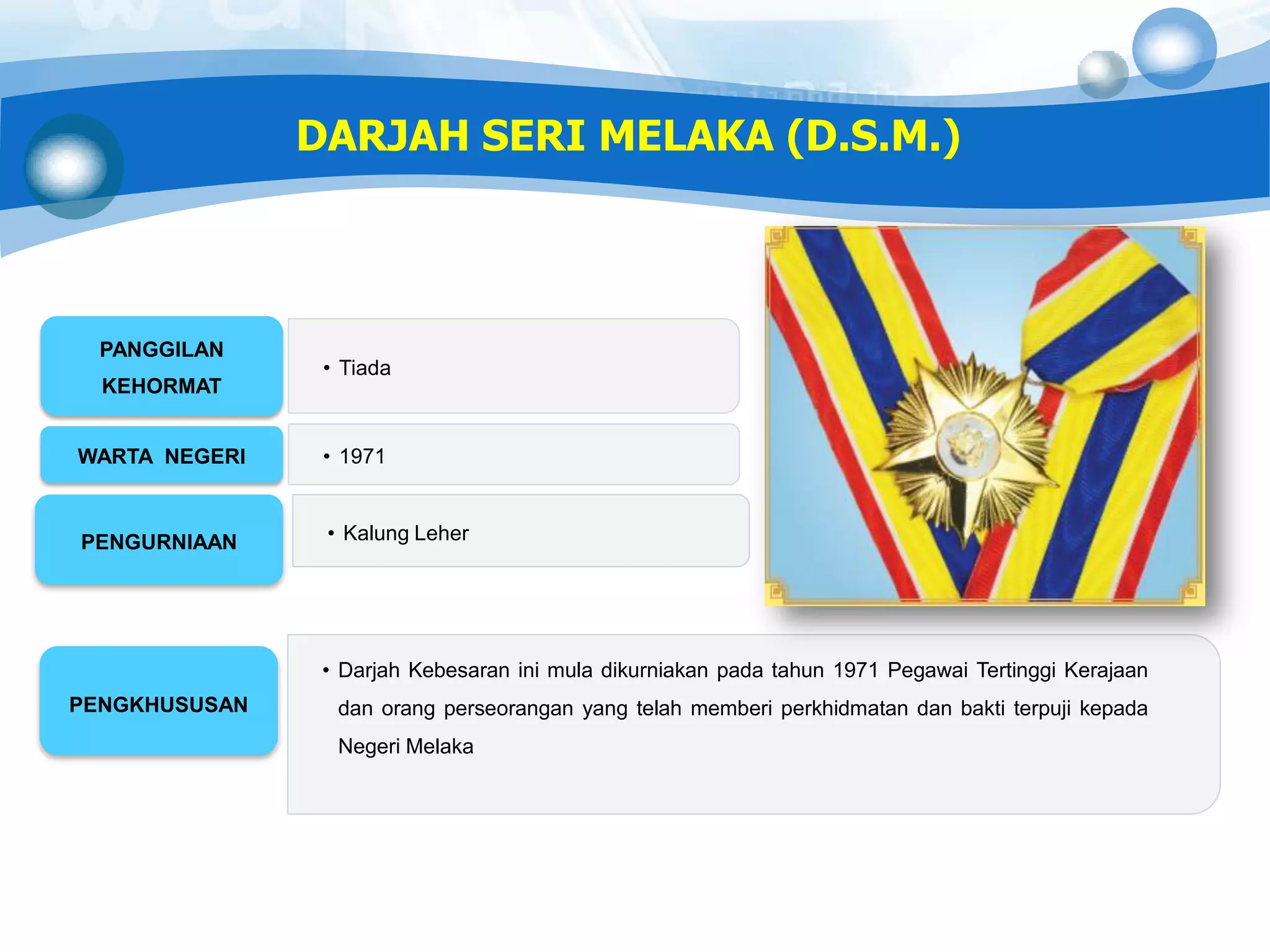Penjelasan Darjah, Pingat Kebesaran Negeri Melaka.pdf