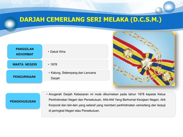 Penjelasan Darjah, Pingat Kebesaran Negeri Melaka.pdf