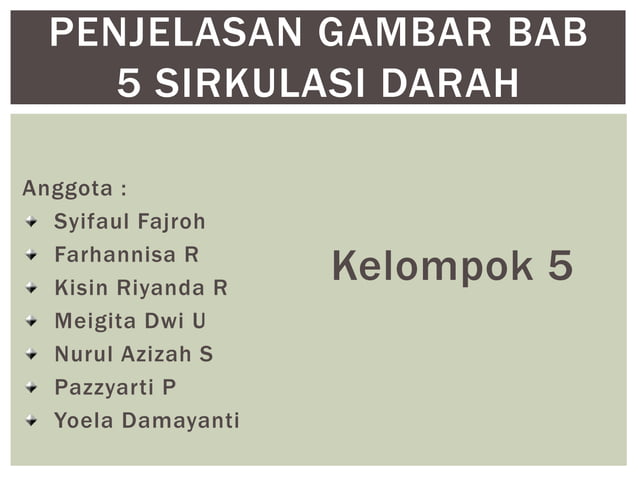 Penjelasan gambar bab 5 sirkulasi darah | PPTX