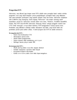 Penjelasan Git dan SVN | PDF