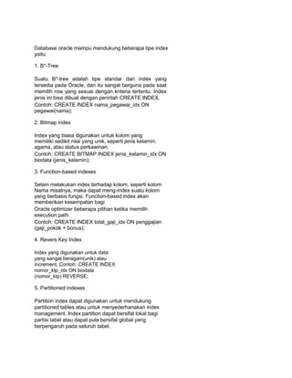Penjelasan indexing database 1411510850 | PDF