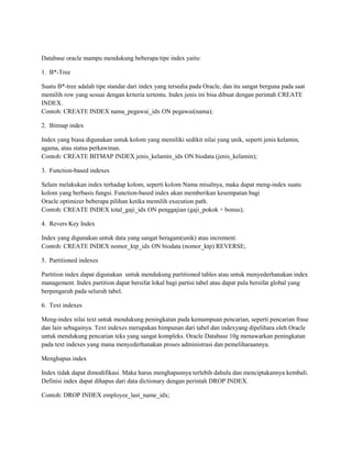 Penjelasan indexing database | PDF