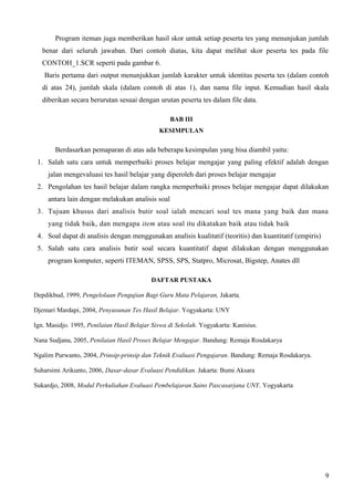 Penjelasan iteman | DOC