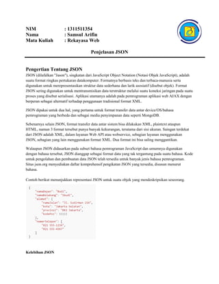 Penjelasan JSON | PDF