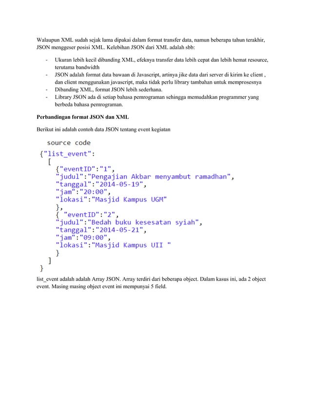 Penjelasan JSON | PDF