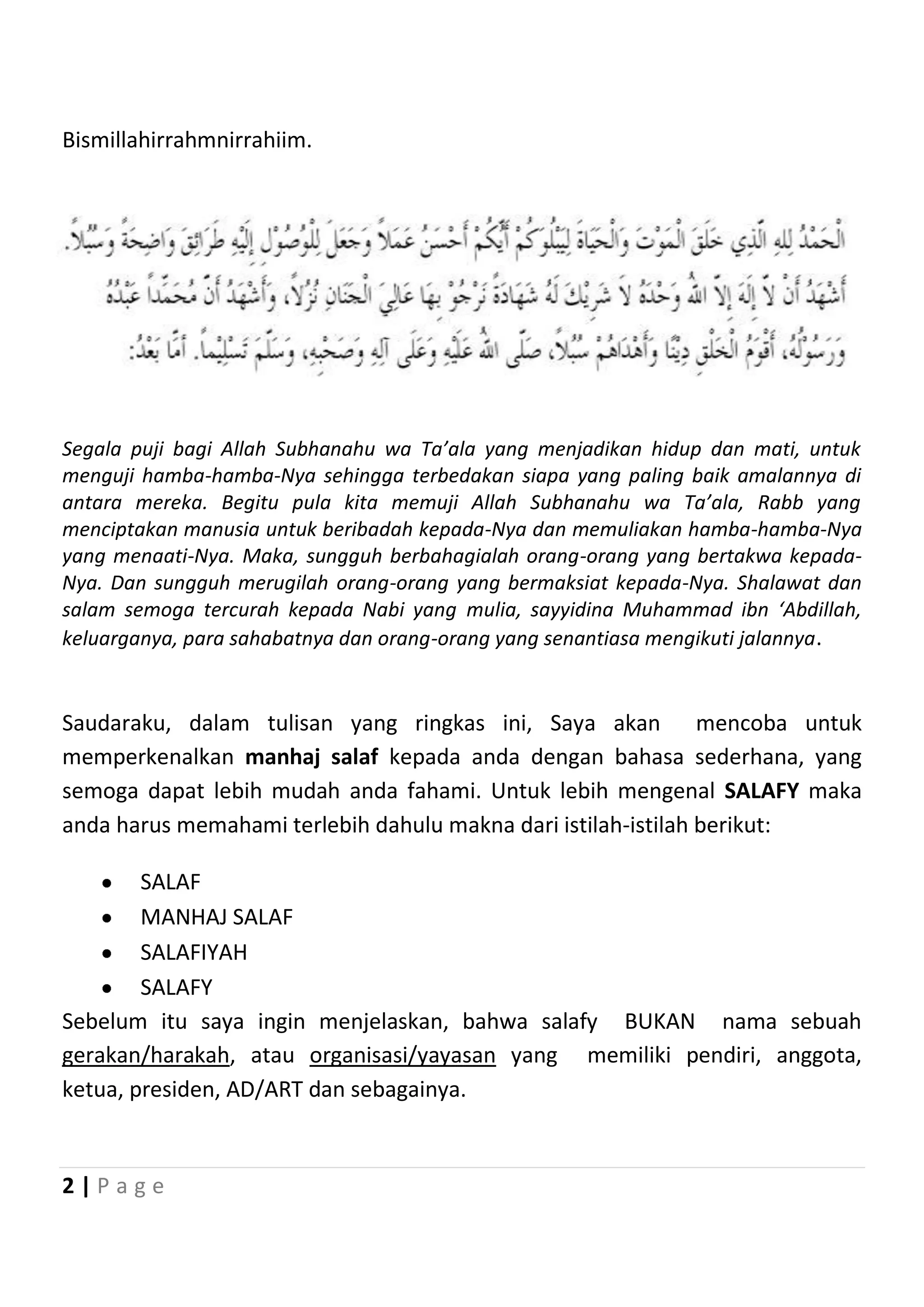 Mengenal Manhaj Salaf | DOCX