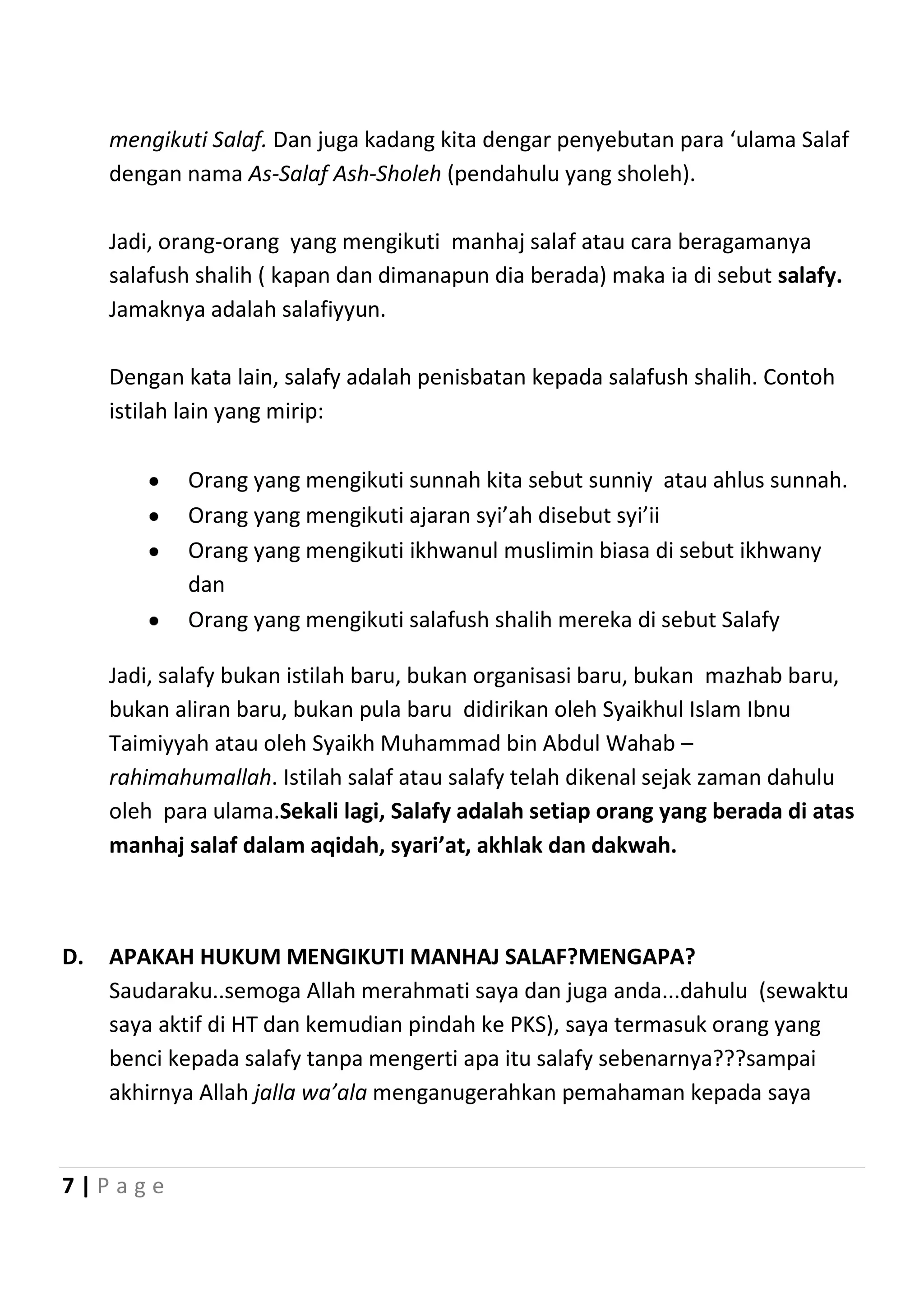 Mengenal Manhaj Salaf | DOCX