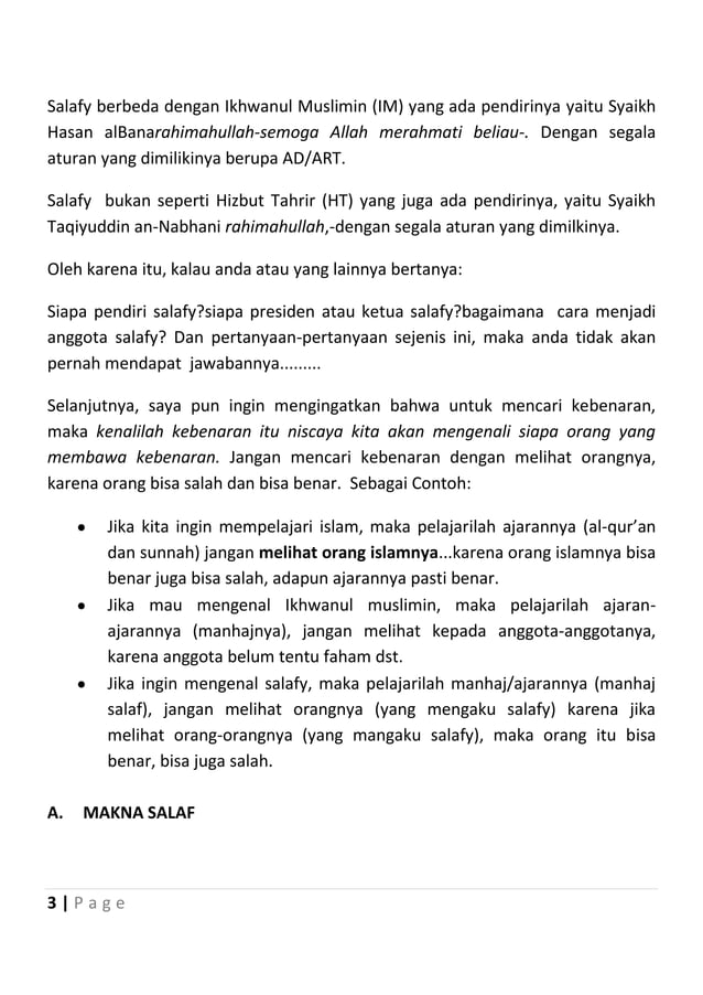 Mengenal Manhaj Salaf | DOCX