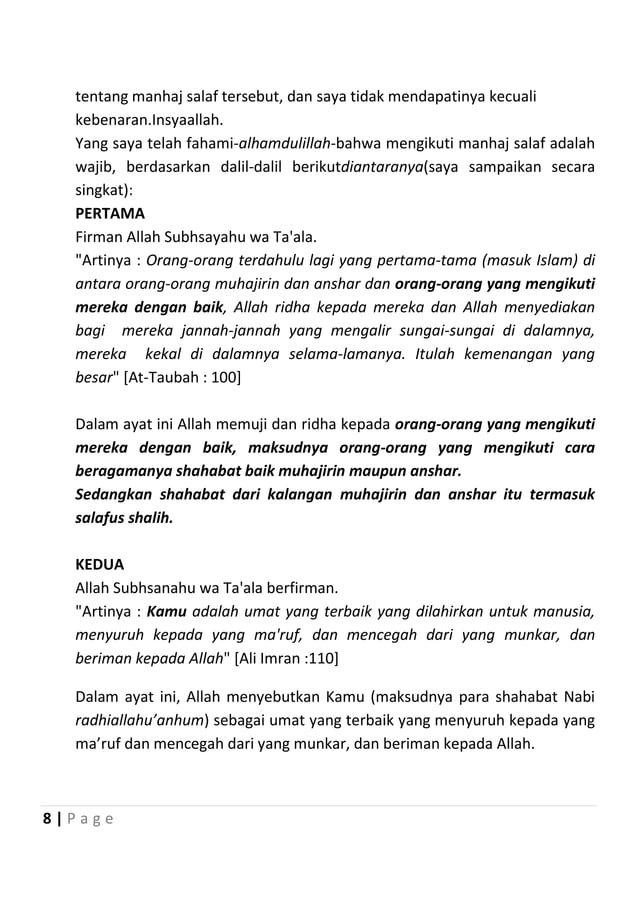 Mengenal Manhaj Salaf | DOCX