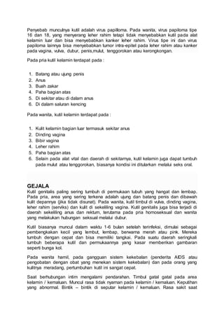 Penjelasan kutil kelamin | DOCX