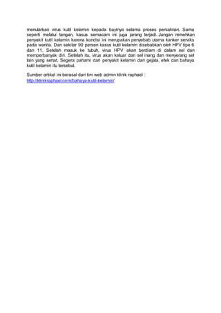 Penjelasan kutil kelamin | DOCX