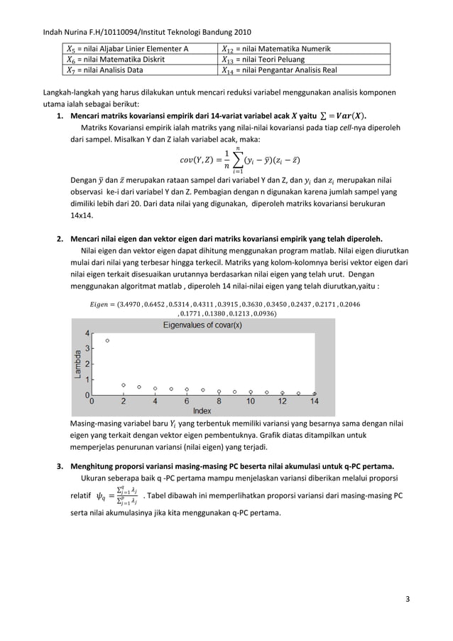 Analisis komponen utama (Principal Component Analysis) | PDF