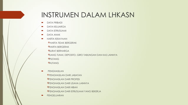 PENJELASAN LHKASN indonesia negara idnonesia | PPT