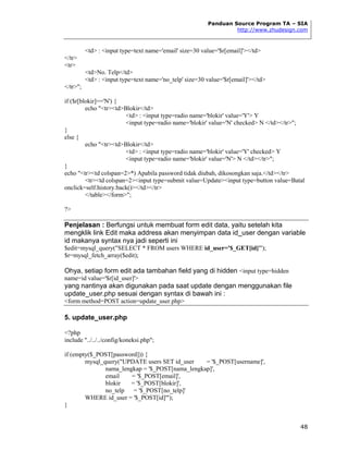 Penjelasan listing program | PDF