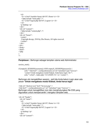 Penjelasan listing program | PDF