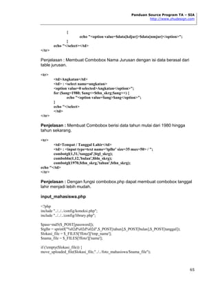 Penjelasan listing program | PDF