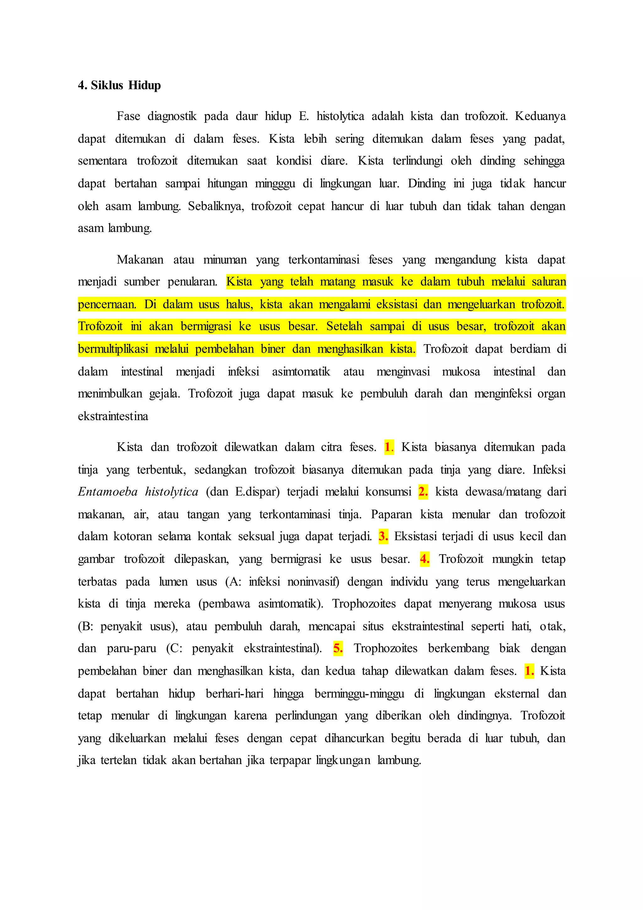 Penjelasan ppt entamoeba histolytica lengkap | DOCX