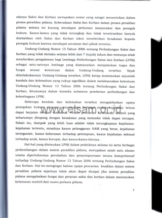 Penjelasan Presiden RI mengenai Revisi Undang-undang Perlindungan Saksi dan Korban-2014 | PDF