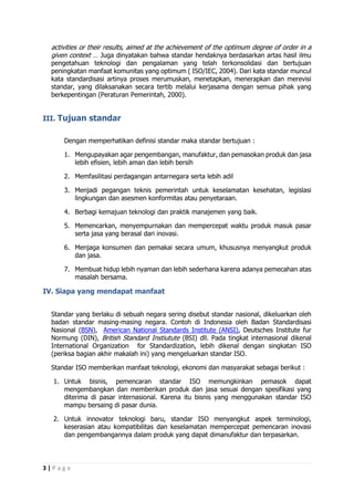 Penjelasan standar dan standarisasi | PDF
