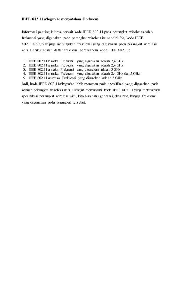Penjelasan tentang kode ieee 802 | PDF