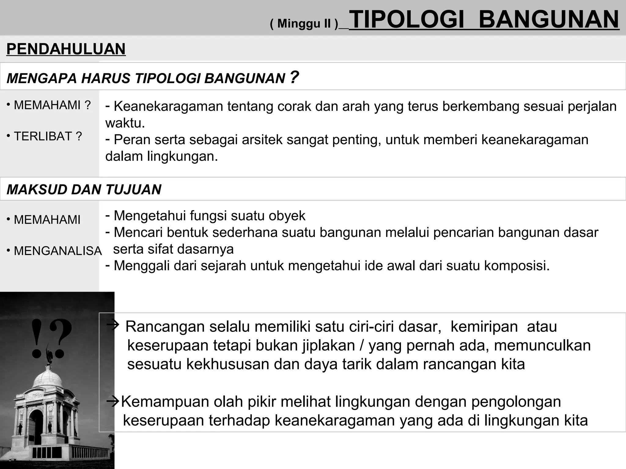 Penjelasan tipologi bangunan | PPT