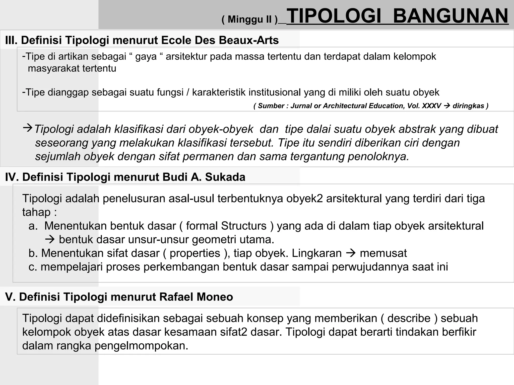 Penjelasan tipologi bangunan | PPT