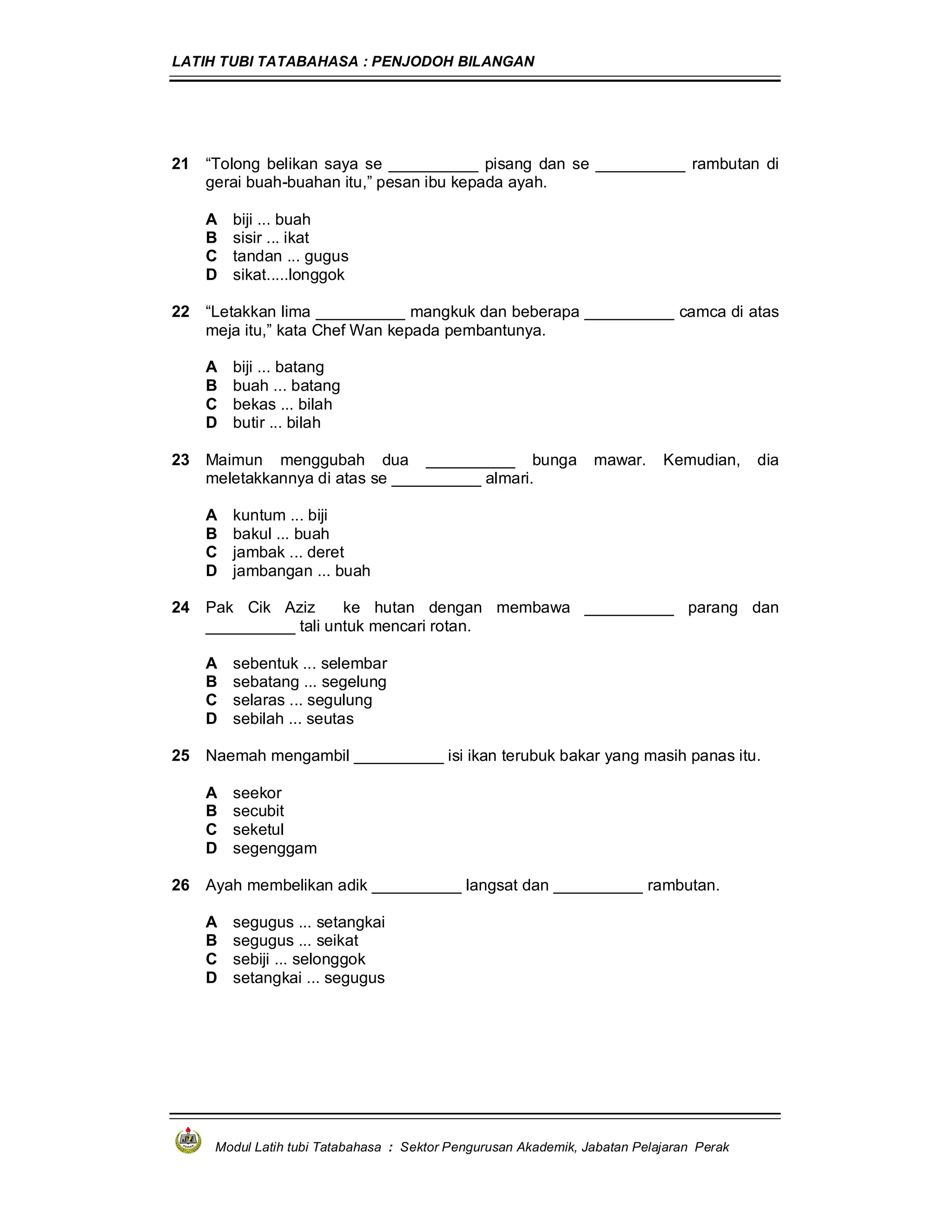 Penjodoh bilangan | PDF