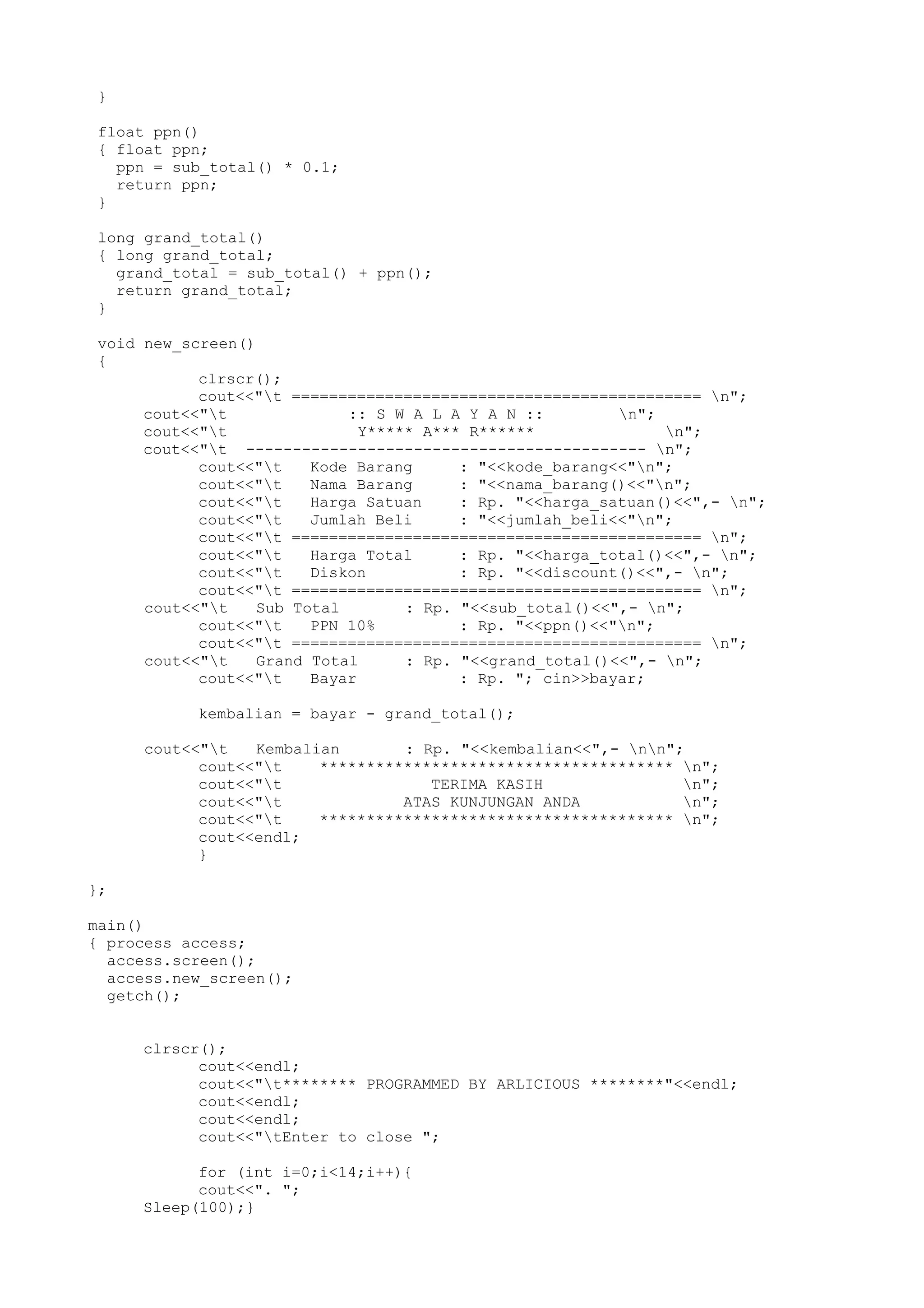 Penjualan swalayan | PDF | Free Download