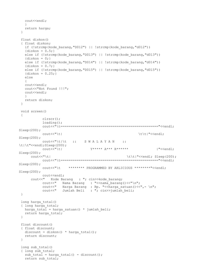 Penjualan swalayan | TXT