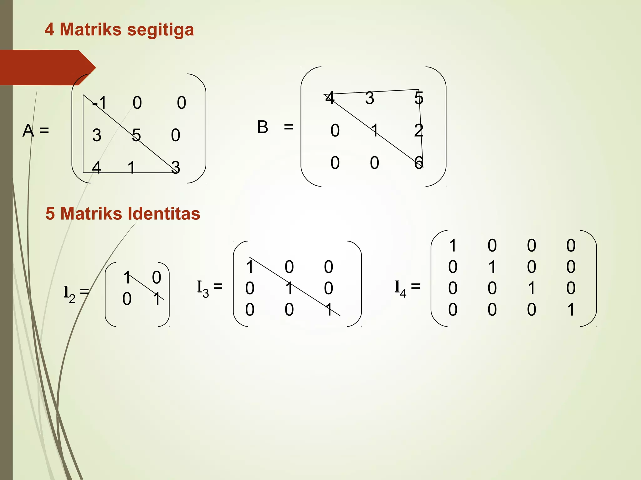 Penjumlahan dan pengurangan matriks | PPT