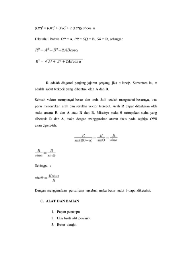 Penjumlahan vektor | PDF