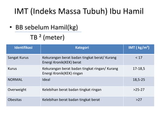 Penkes Gizi pada Ibu Hamil Normal cara penilaian asupan gizi | PDF